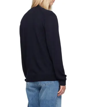 Maison Kitsuné Fox Head Patch Knit Cardigan - Black