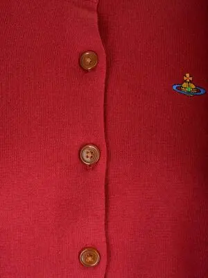 VIVIENNE WESTWOOD Orb Embroidered Knitted Cardigan