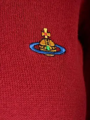 VIVIENNE WESTWOOD Orb Embroidered Knitted Cardigan