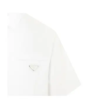Prada Triangle Enamel Logo Buttoned Shirt