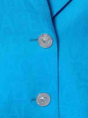 Versace Logo Jacquard Single Breasted Jacket