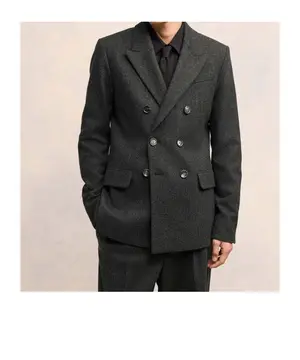 AMI Paris Double Breasted Long Sleeved Blazer