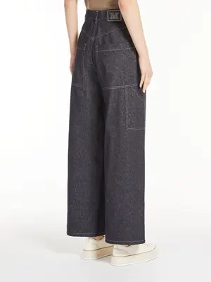 Max Mara Logo Patch Wide-leg Jeans