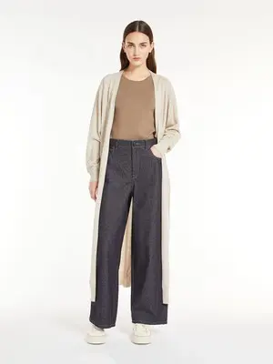 Max Mara Logo Patch Wide-leg Jeans