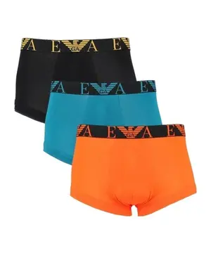Emporio Armani Logo Boxer Underwear Three-piece Set - Orange