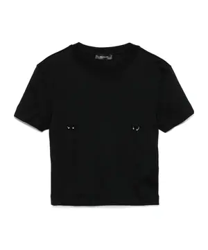MUGLER Pierced Detail T-shirt