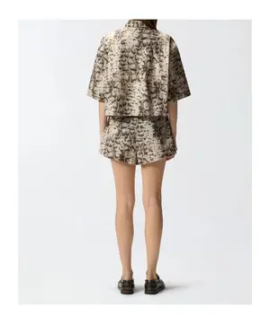 Pinko Drawstring Printed Shorts