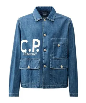 C.P. COMPANY Long-sleeved Denim Jacket With Classic Collar