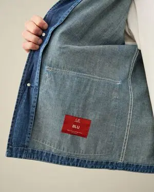 C.P. COMPANY Long-sleeved Denim Jacket With Classic Collar