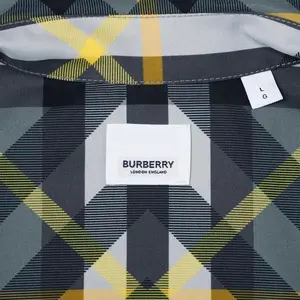 Burberry Geometric-pattern Printed Zipped Shirt - Gray