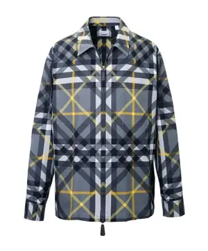 Burberry Geometric-pattern Printed Zipped Shirt