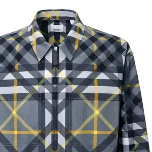 Burberry Geometric-pattern Printed Zipped Shirt
