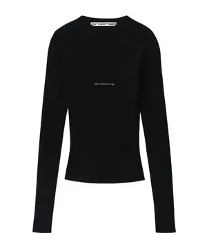 Alexander Wang Logo Ribbed Long-sleeve T-shirt