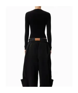 Alexander Wang Logo Ribbed Long-sleeve T-shirt
