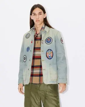 Kenzo Travel Denim Jacket With Patches