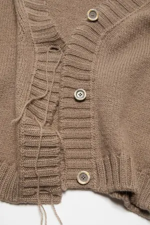 Acne Studios V-neck Buttoned Cardigan With Embroidered Logo
