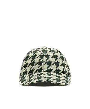 Burberry Houndstooth Pattern Cotton Cap - Green