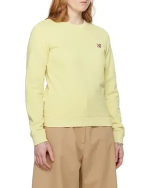 Maison Kitsuné Fox Head Patch Crewneck Sweatshirt