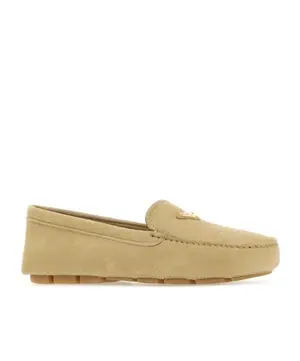 Prada Round Toe Suede Loafers