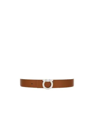 FERRAGAMO Double-sided Gancini Belt - Brown