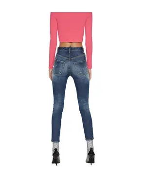 Dsquared2 Mid-rise Slim-fit Distressed Jeans - Multicolor