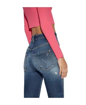 Dsquared2 Mid-rise Slim-fit Distressed Jeans - Multicolor