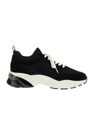 Tory Burch Logo Patch Knit Lace-up Sneakers