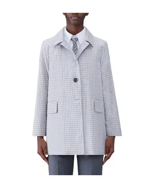 Thom Browne Check-pattern Buttoned Coat