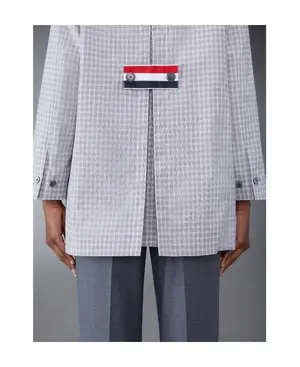 Thom Browne Check-pattern Buttoned Coat