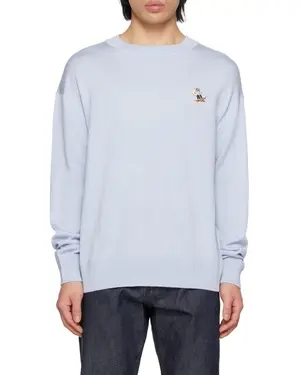 Maison Kitsuné Ribbed-edges Wool Sweatshirt