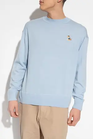 Maison Kitsuné Ribbed-edges Wool Sweatshirt