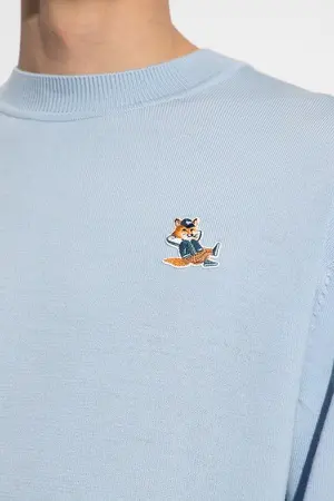 Maison Kitsuné Ribbed-edges Wool Sweatshirt