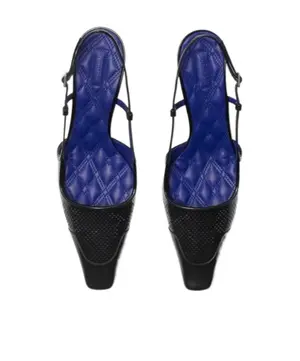 Burberry Square-toe Slingback Pumps