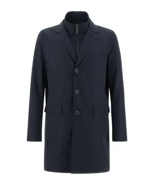 Herno Single Breasted Layered Shell Coat