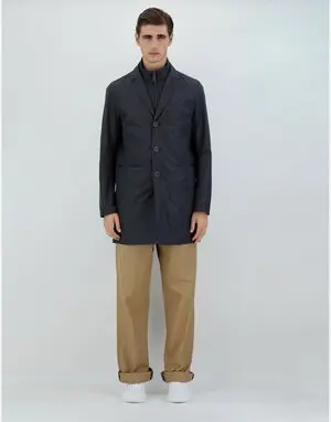 Herno Single Breasted Layered Shell Coat
