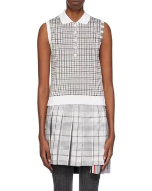 Thom Browne Four-bar Knitted Vest