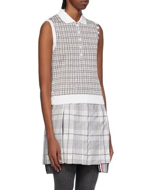 Thom Browne Four-bar Knitted Vest