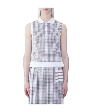 Thom Browne Four-bar Knitted Vest