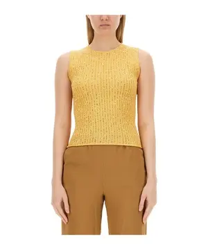 Fabiana Filippi Sequin-embellished Ribbed-knit Tank Top