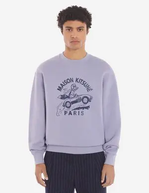 Maison Kitsuné Racing Fox Print Crewneck Sweatshirt