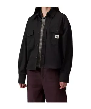 Carhartt Work In Progress Buttoned Patch-pocket Shirt - Black
