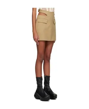 DION LEE Y-front Buckle Skirt