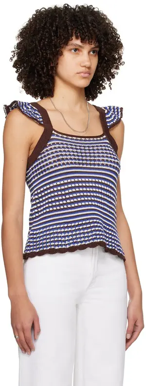 A.p.c. Striped Crochet Top