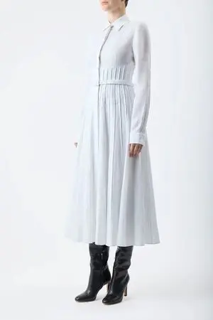 Gabriela Hearst Dewi Midi Shirt Dress