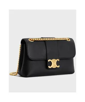 Celine Triomphe Chain Bag - Black