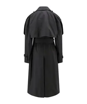 Burberry Double Breasted Belted Waist Trench Coat