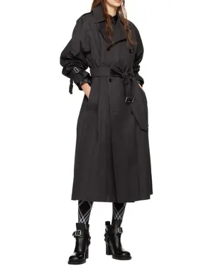 Burberry Double Breasted Belted Waist Trench Coat