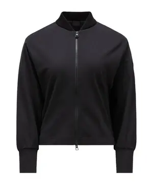 Moncler Zip-up Logo Patch Sweatshirt