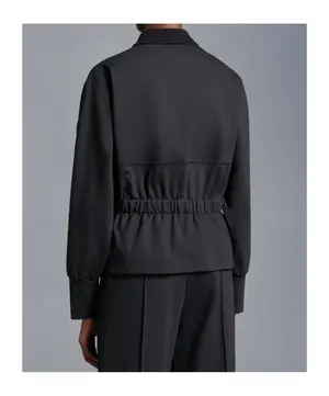Moncler Zip-up Logo Patch Sweatshirt