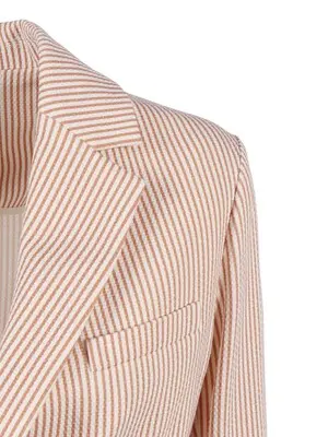 CIRCOLO 1901 Slim-fit Striped Blazer - Pink
